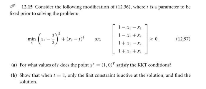Solved 12.15 Consider the following modification of (12.36), | Chegg.com Solved 12.15 Consider the following modification of (12.36), | Chegg.com