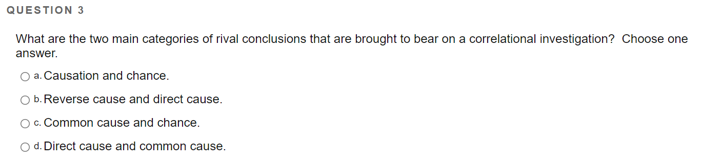 Solved QUESTION 3 What are the two main categories of rival | Chegg.com