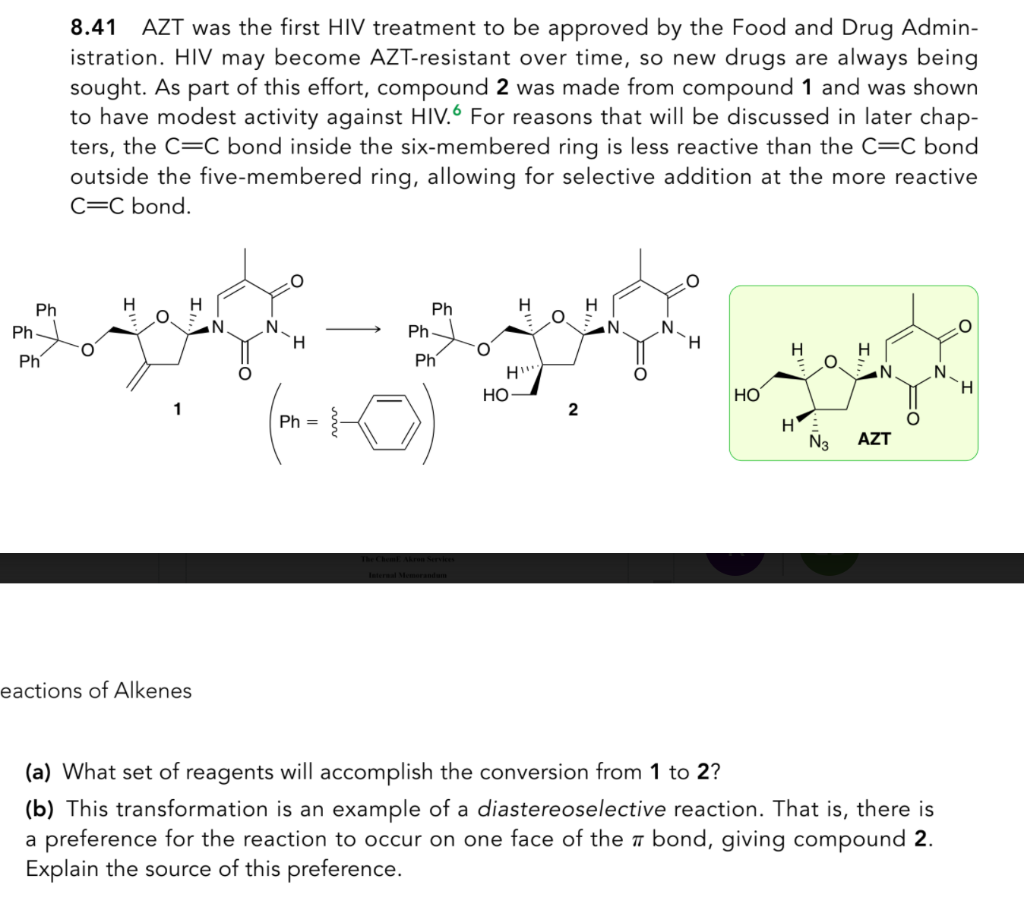 Solved 8.41 AZT was the first HIV treatment to be approved | Chegg.com