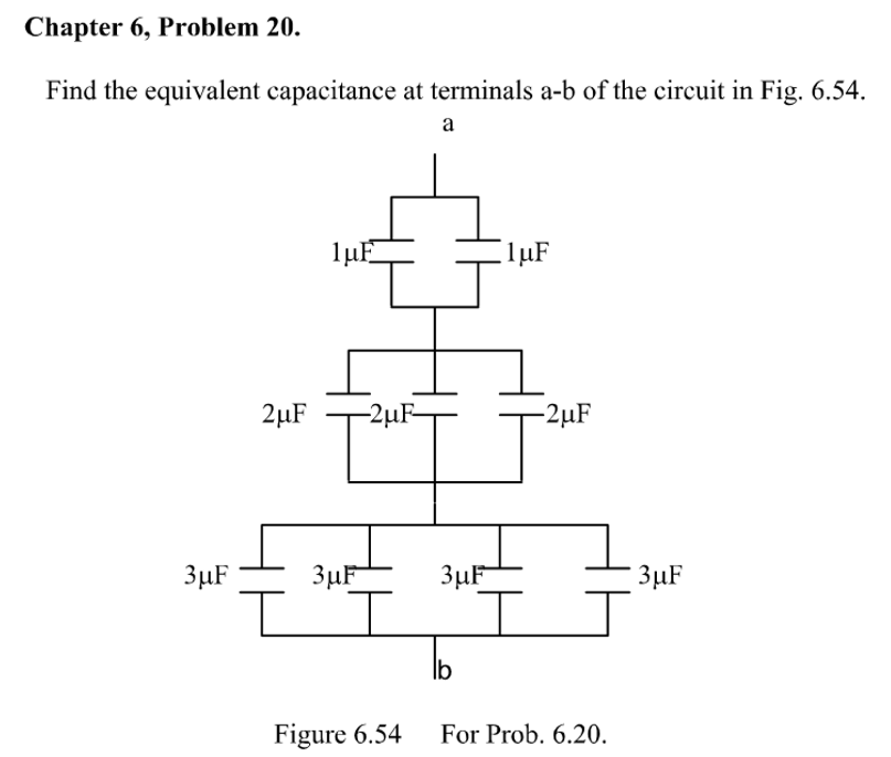 Solved Find the equivalent capacitance at terminals a-b of | Chegg.com