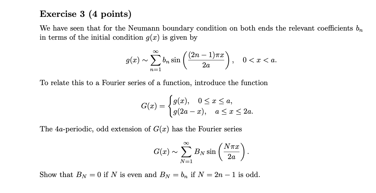 Solved Exercise (4 points) We have seen that for the Neumann | Chegg.com