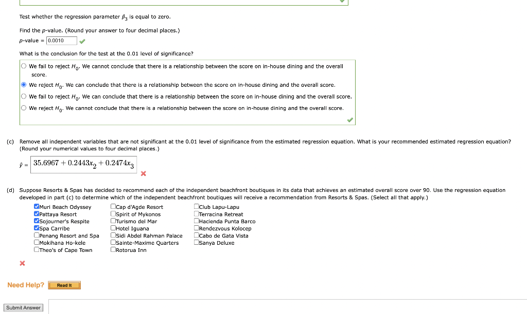 Solved y^=35.6967+0.1093x1+0.2443x2+0.2474x3 (b) Use the | Chegg.com