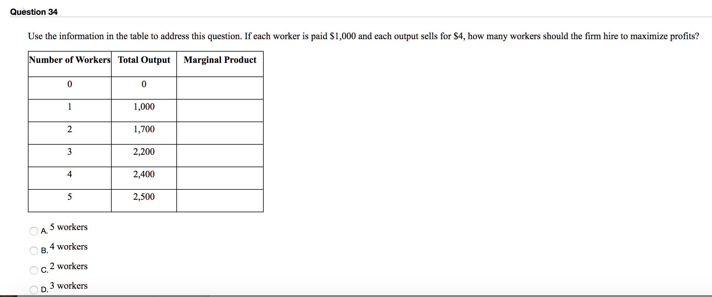 Solved Question 34 Use the information in the table to | Chegg.com