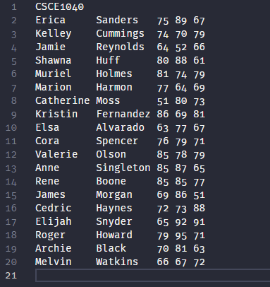 CSCE 1040 Homework 1 Assignment You are to write a | Chegg.com