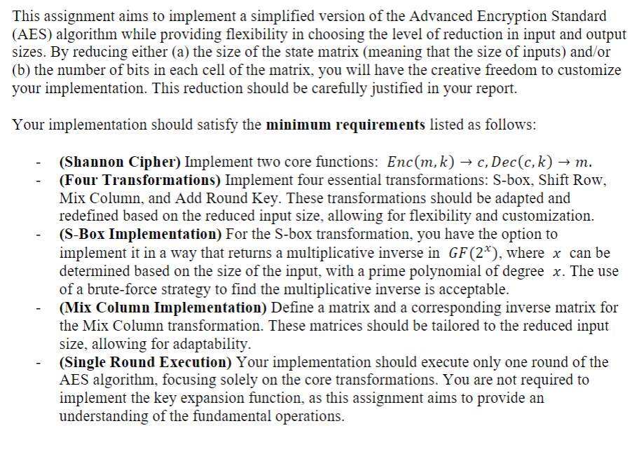 Solved This assignment aims to implement a simplified | Chegg.com