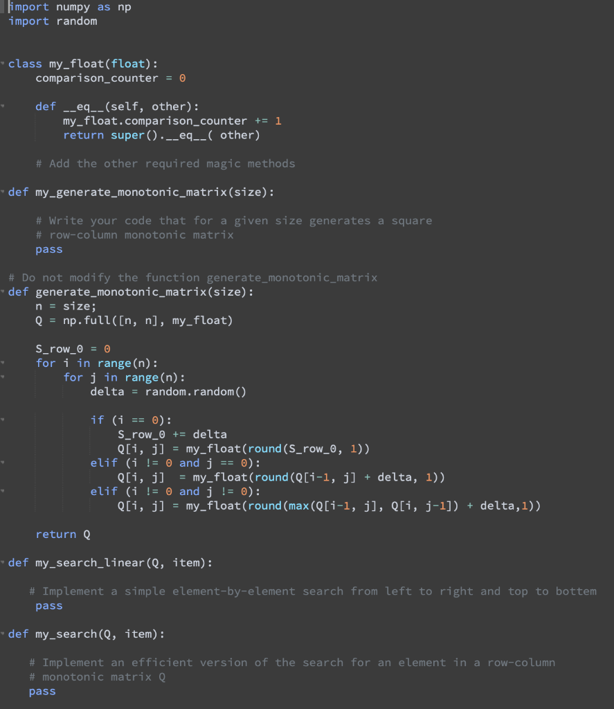 Mod 6 Homework: Search In Monotonic Matrices Goal In | Chegg.com
