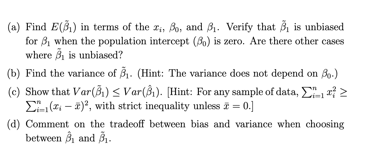 Solved Consider The Standard Simple Regression Model 2584