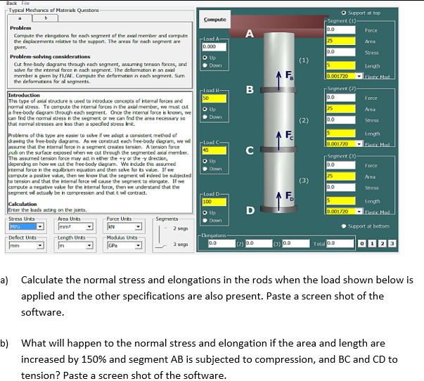 Solved Stress and Strain in Structural Members Using the | Chegg.com