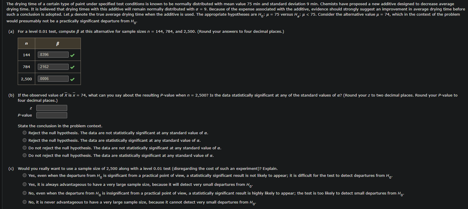 Solved would presumably not be a practically significant | Chegg.com