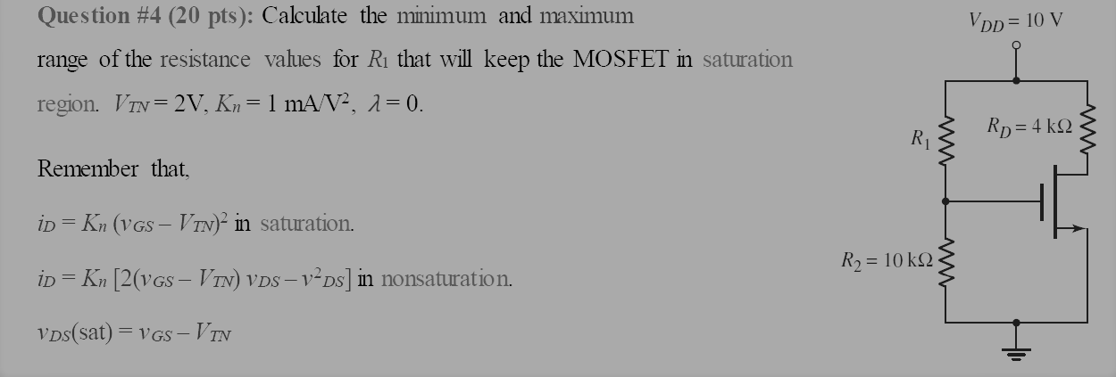 Solved Question \#4 (20 pts): Calculate the minimum and | Chegg.com Solved Question \#4 (20 pts): Calculate the minimum and | Chegg.com