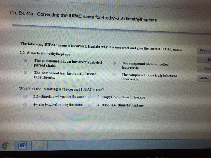 Be sure to answer all parts. The following IUPAC name | Chegg.com