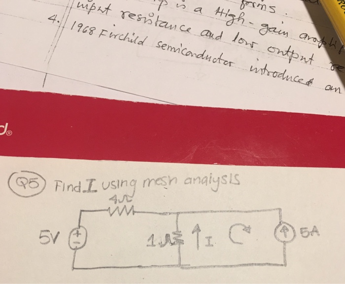 Solved Find I using mesh analysis | Chegg.com