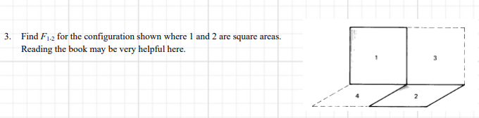 Solved 3. Find F1−2 for the configuration shown where 1 and | Chegg.com
