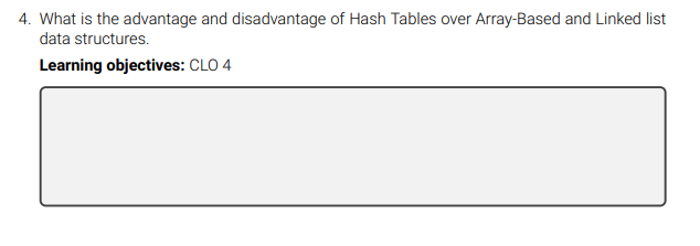 Solved 4. What is the advantage and disadvantage of Hash | Chegg.com