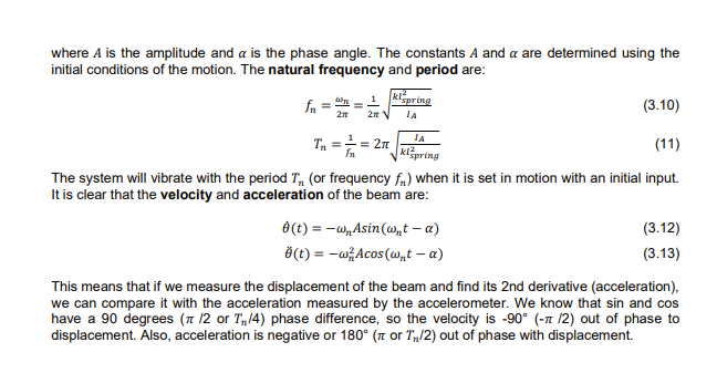 Fig. 3.1. Beam and spring setup. Summing the moments | Chegg.com