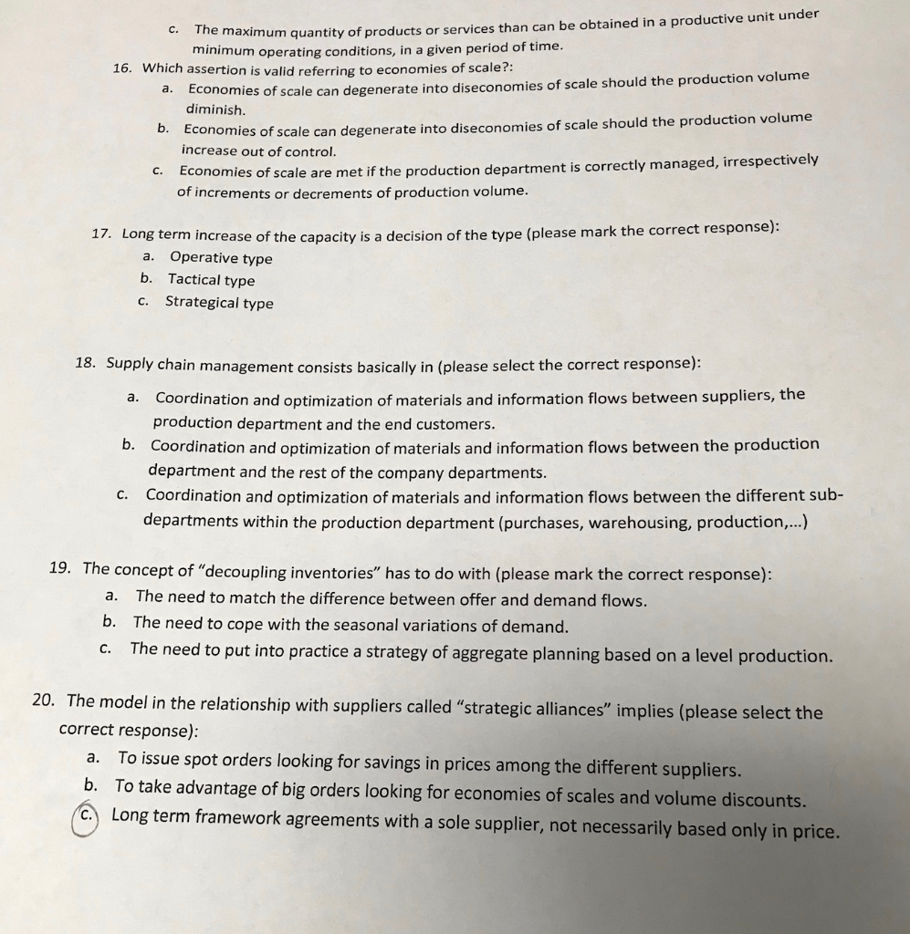 Solved This Is An Old Test I Just Need Help Figuring Out