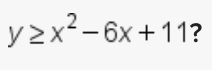Solved y≥x2−6x+11?Which of the following graphs represents | Chegg.com