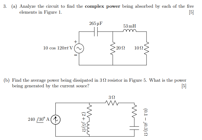 Solved 3. (a) Analyze the circuit to find the complex power | Chegg.com