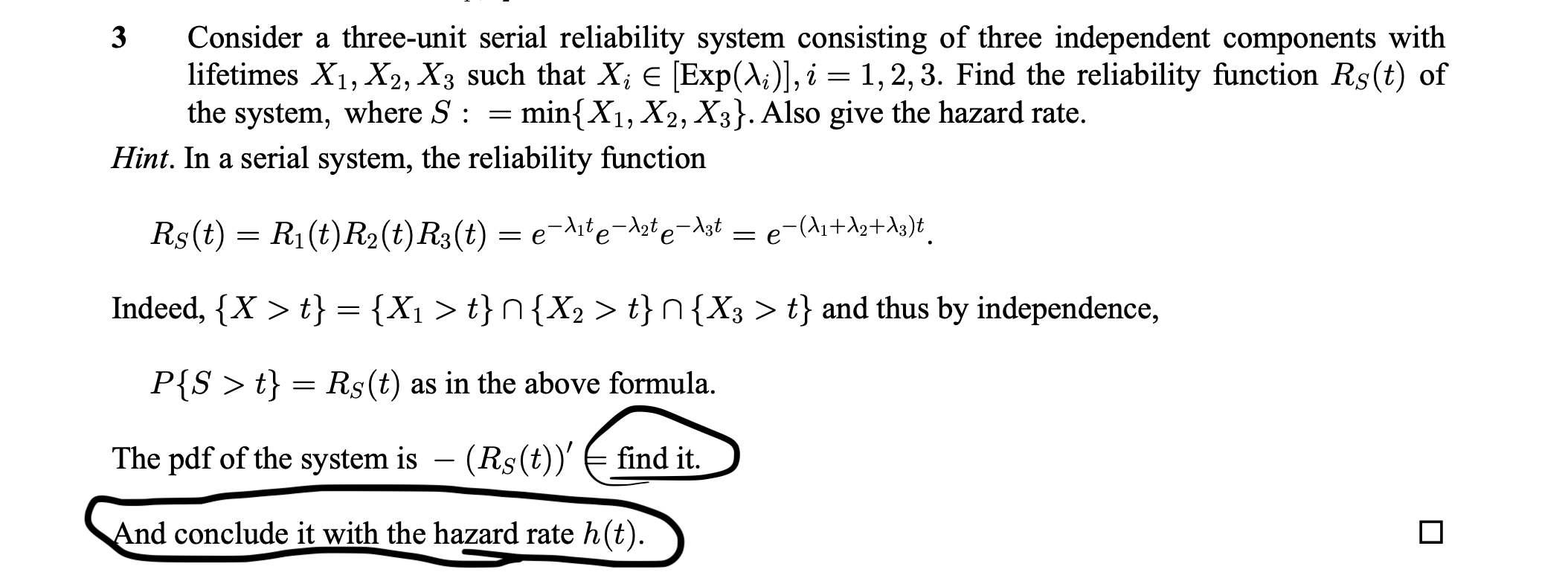 Solved = 2 3 Consider a three-unit serial reliability system | Chegg.com
