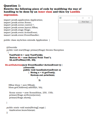 Question 1: Rewrite the following piece of code by | Chegg.com