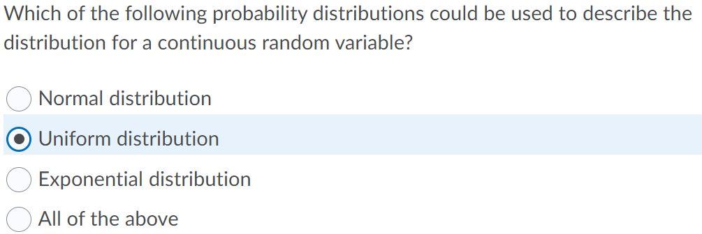 Solved Which of the following probability distributions | Chegg.com