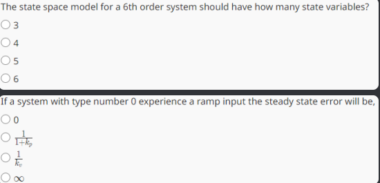 Solved The state space model for a 6 th order system should | Chegg.com