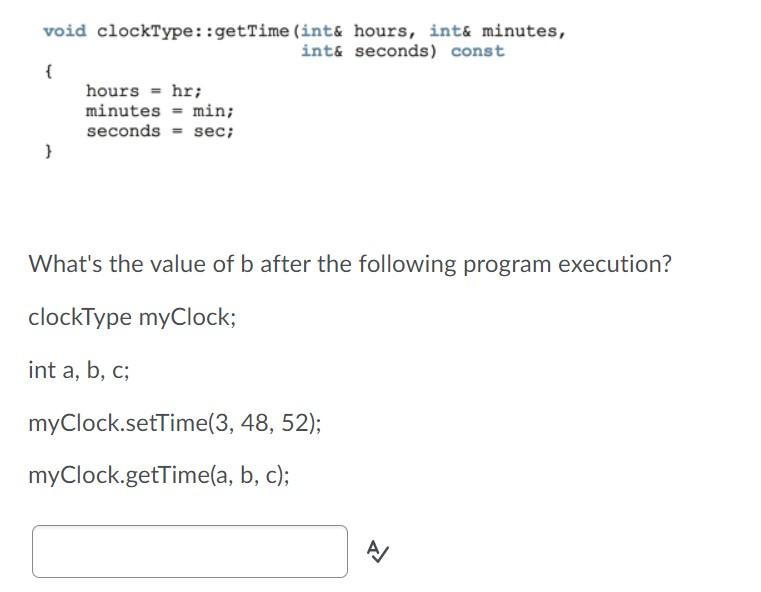 Solved Class Clocktype Public Void Settime Int Int 