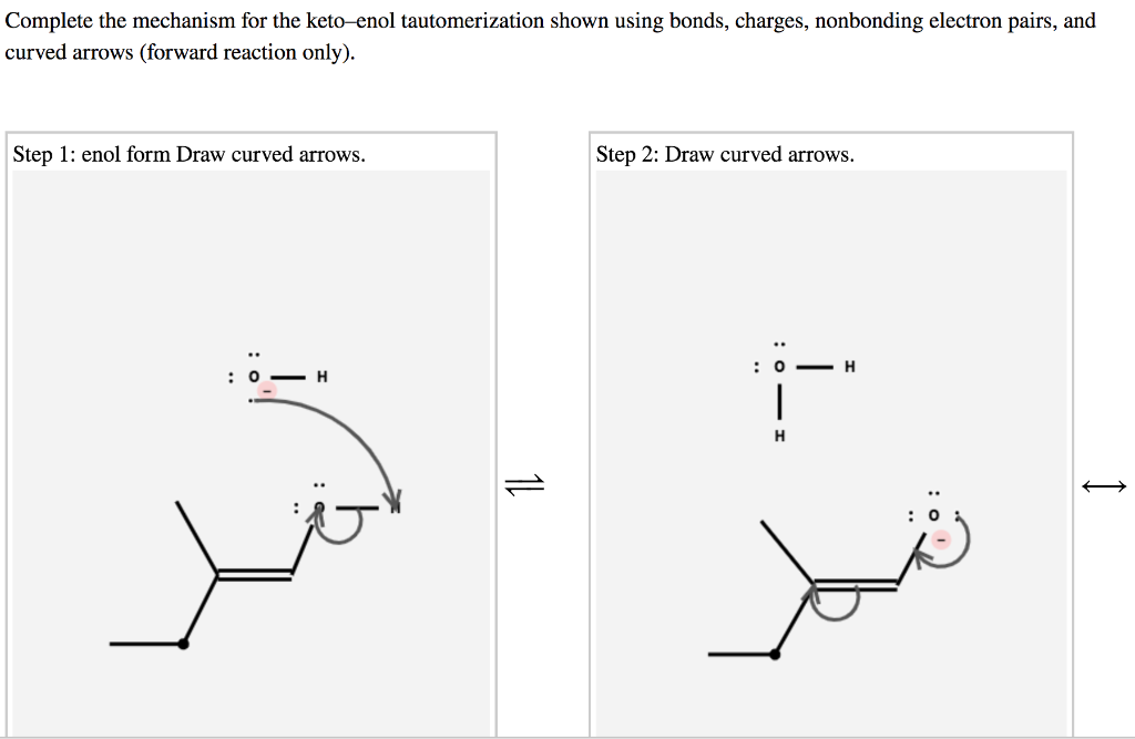 Solved Complete the mechanism for the keto-enol | Chegg.com