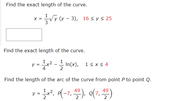 Solved Find the exact length of the curve. | Chegg.com