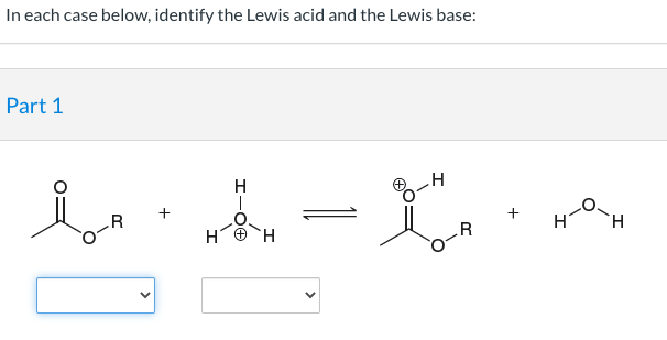 Solved In each case below, identify the Lewis acid and the | Chegg.com