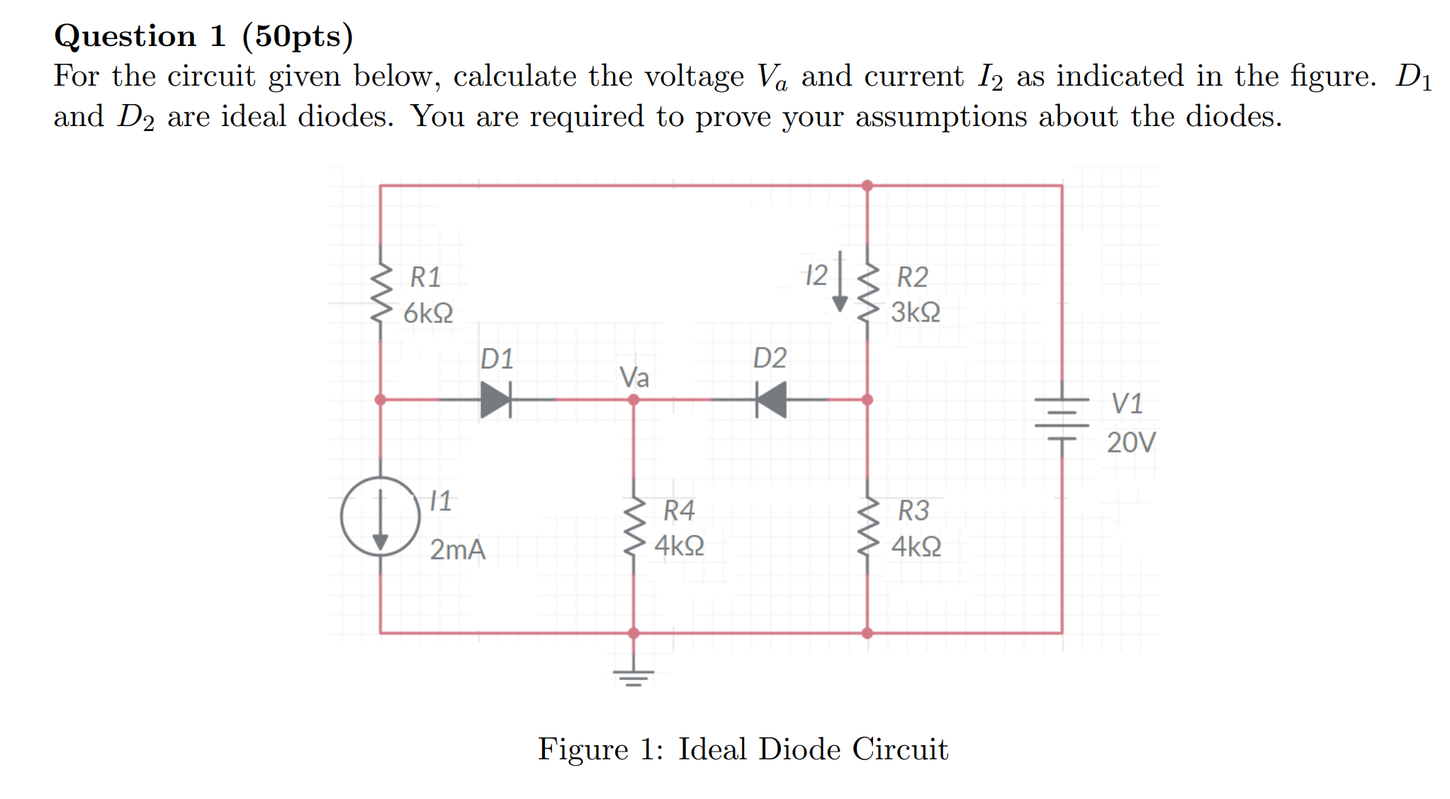 Solved 2- (3 ﻿Points) ﻿In the circuit given below, calculate | Chegg.com