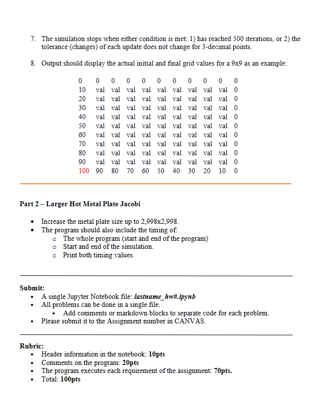 Solved 2. Setup the initial constant boundary conditions. | Chegg.com