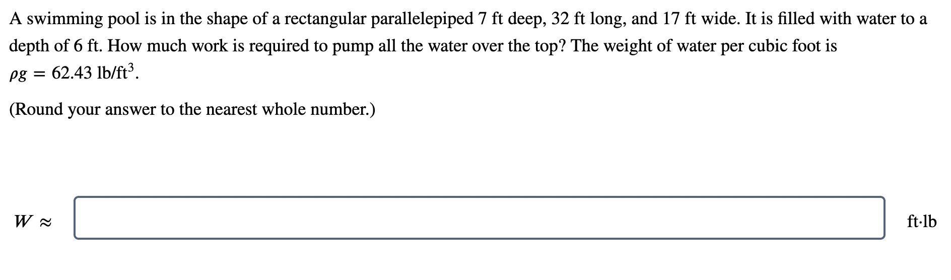 Solved A swimming pool is in the shape of a rectangular | Chegg.com