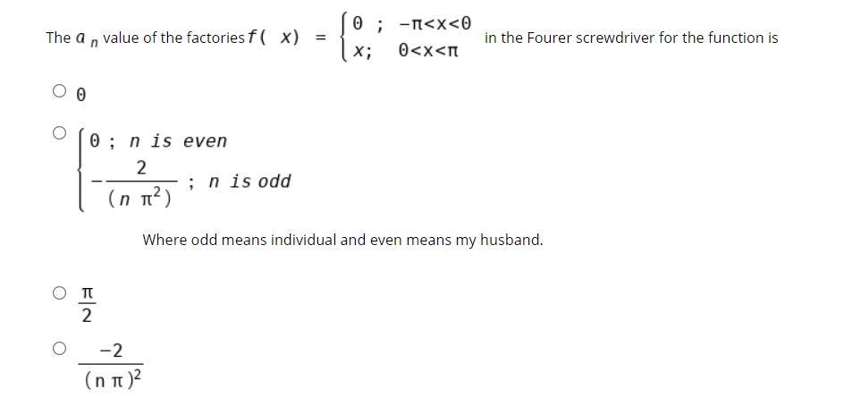 Solved The a, value of the factories f( x) 0; -1 | Chegg.com
