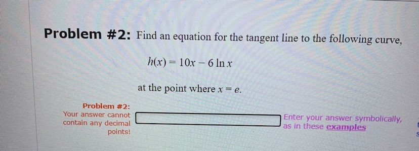 Solved Problem \# 2: Find an equation for the tangent line | Chegg.com