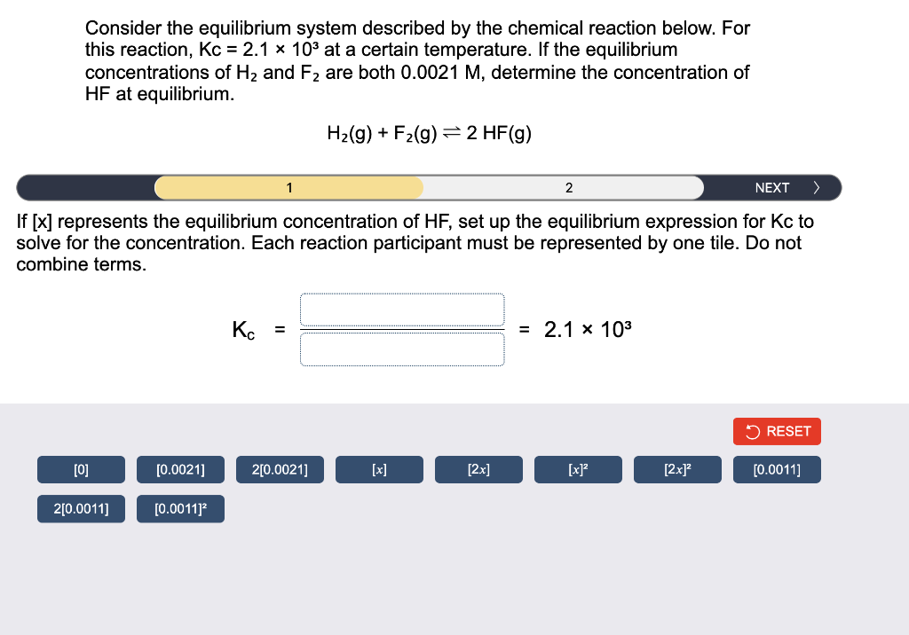 Solved Consider the equilibrium system described by the | Chegg.com