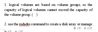 Solved 1. logical volumes are based on volume groups, so the | Chegg.com