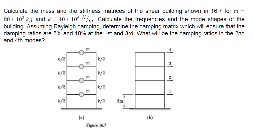 Solved Calculate the mass and the stiffness matrices of the | Chegg.com
