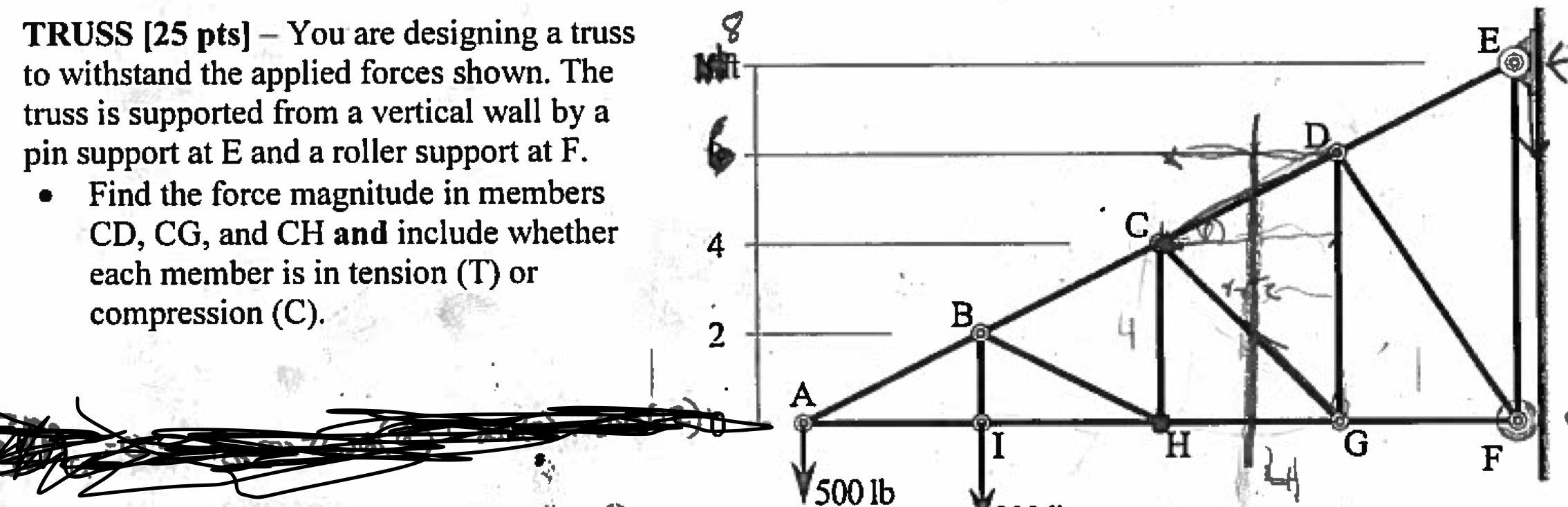 TRUSS (25 pts) - You are designing a truss to | Chegg.com