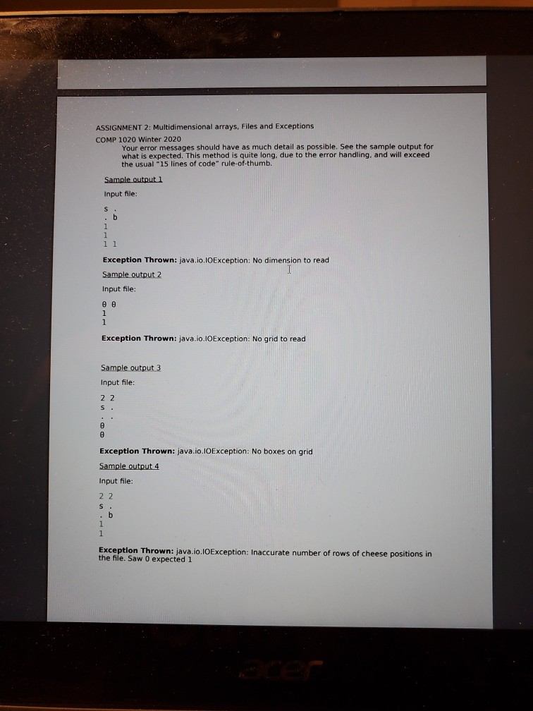 ASSIGNMENT 2: Multidimensional arrays, Files and | Chegg.com