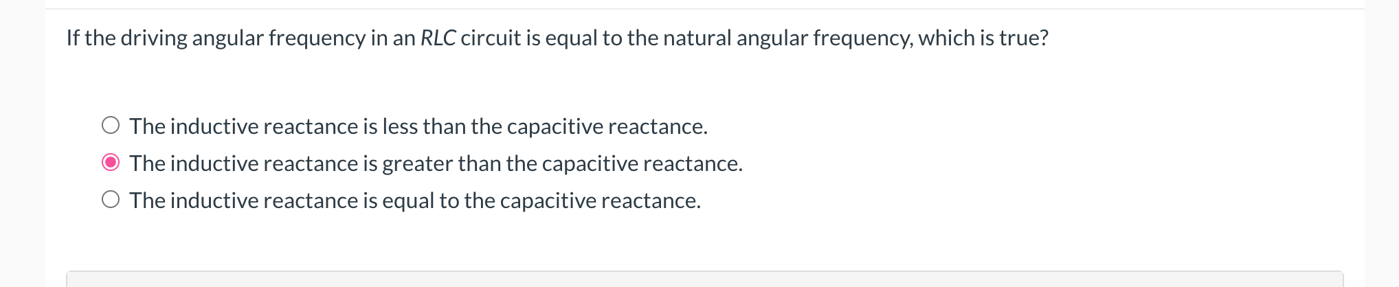 Solved If the driving angular frequency in an RLC circuit is | Chegg.com