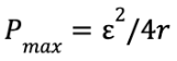 Solved Pmax=ε2/4r1:P=(R+r)2ε2R2:R=r | Chegg.com
