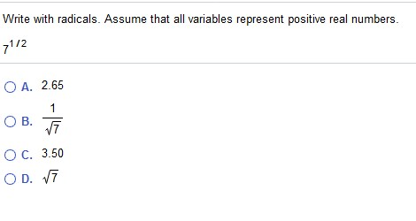Solved Write with radicals. Assume that all variables | Chegg.com