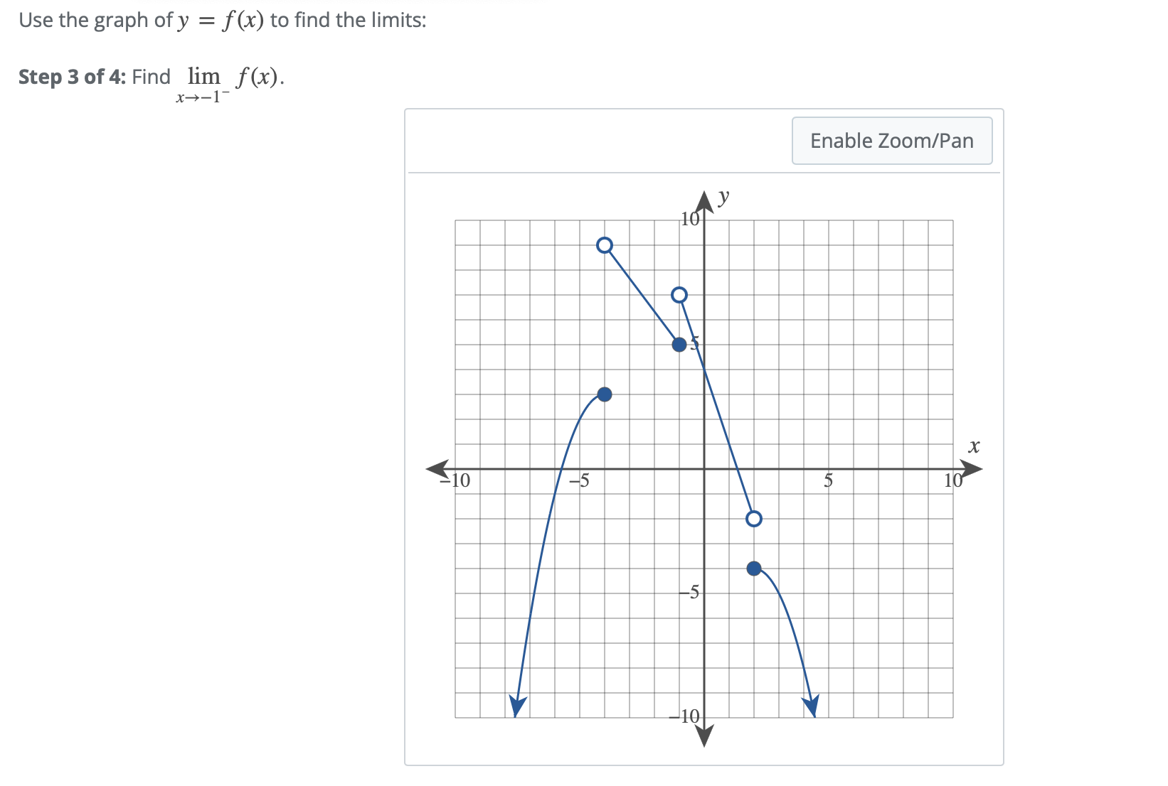 Solved Use the graph of y=f(x) ﻿to find the limits:Step 3 | Chegg.com