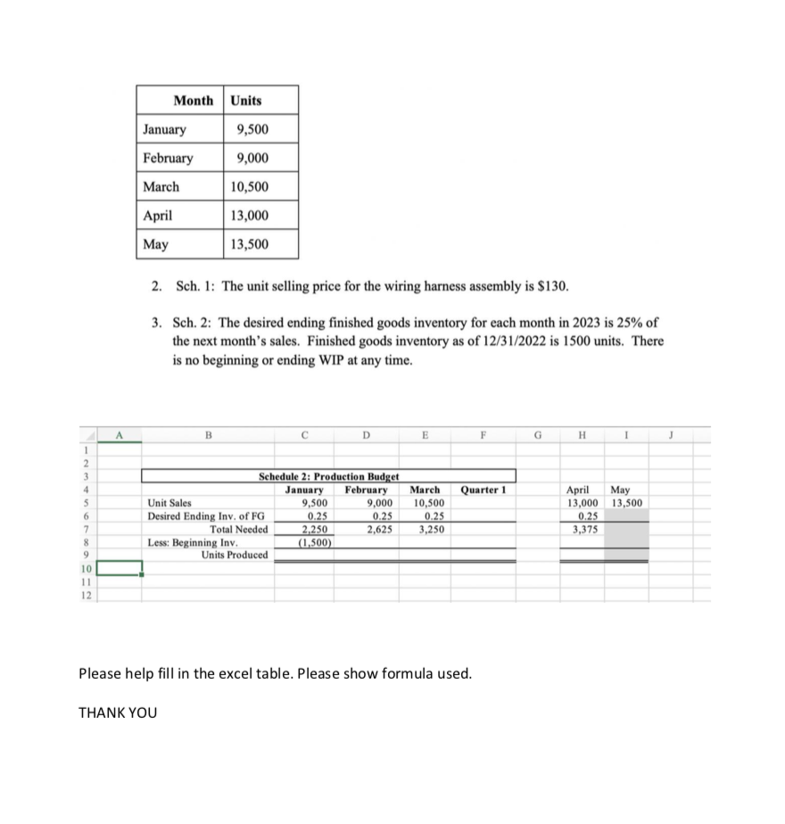 Solved PLEASE FILL IN THE TABLE. FILL OUT TOTAL NEEDED, | Chegg.com