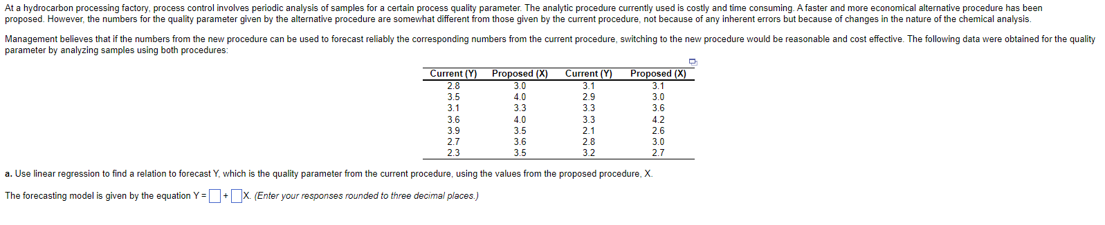 Solved parameter by analyzing samples using both procedures: | Chegg.com