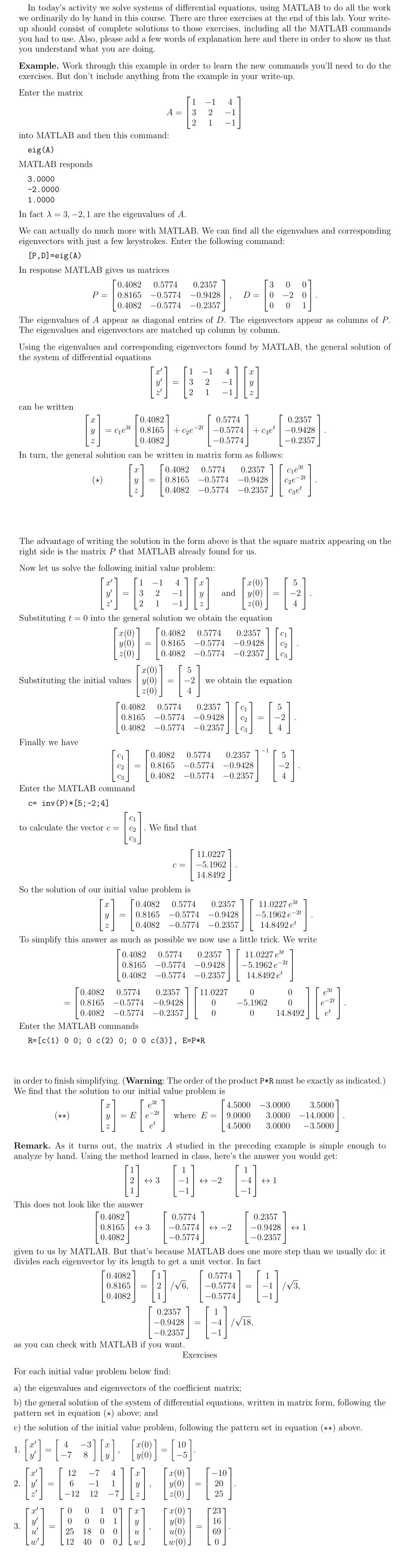 Solved matlabexcerise 1,2,3 | Chegg.com