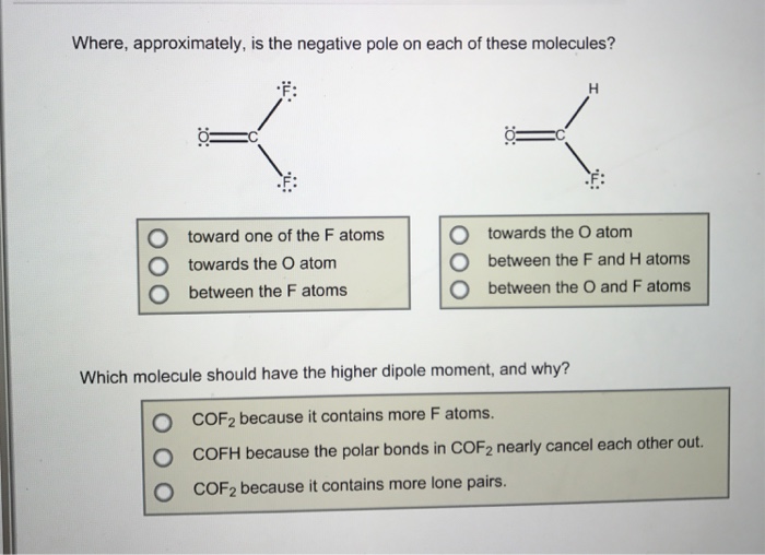Solved Where, approximately, is the negative pole on each of | Chegg.com
