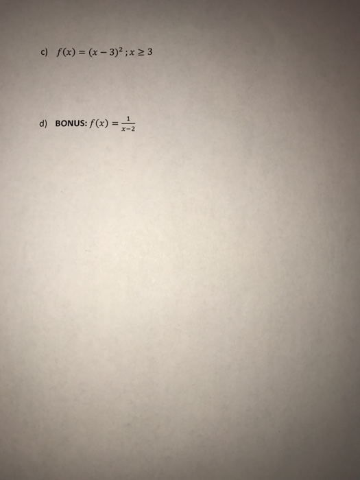 Solved lest 2. For the following functions a) Find the | Chegg.com