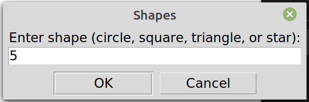 Solved First prompt the user to enter how many shapes they | Chegg.com